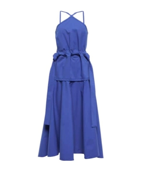 Proenza Schouler Cotton-blend Poplin Midi Dress - Blue