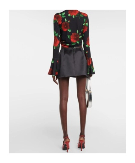 Magda Butrym Floral Ruched Crop Top
