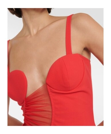 NENSI DOJAKA Cutout Jersey Minidress