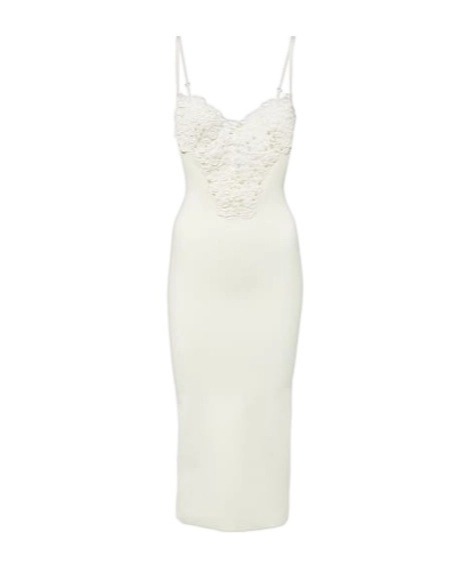 Galvan Sculpted Spiral Midi Dress