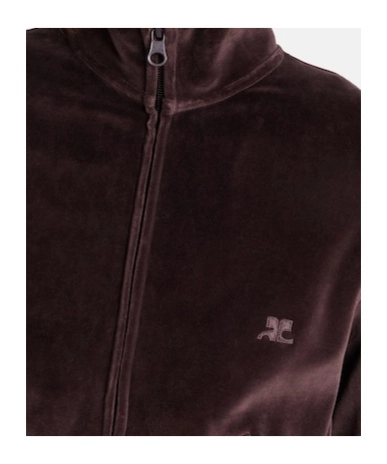 COURREGES Cotton-blend Velvet Track Jacket