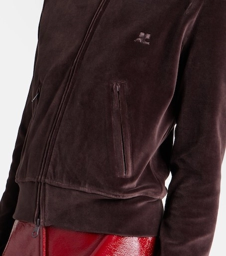 COURREGES Cotton-blend Velvet Track Jacket
