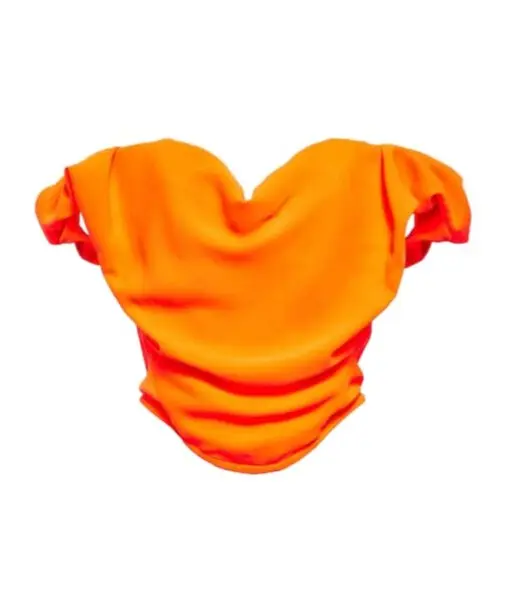 VIVIENNE WESTWOOD Off-the-shoulder Crepe Bustier Top - Neon Orange