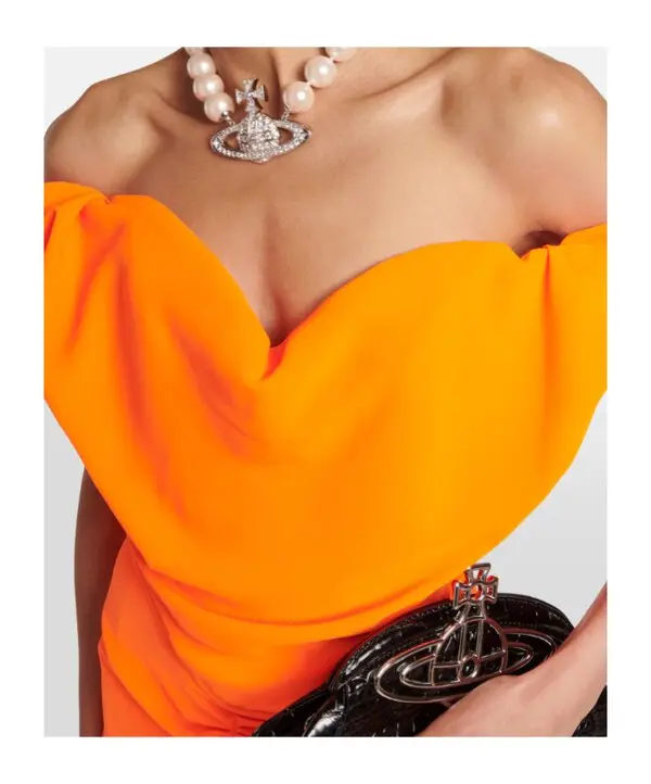 VIVIENNE WESTWOOD Off-the-shoulder Crepe Bustier Top