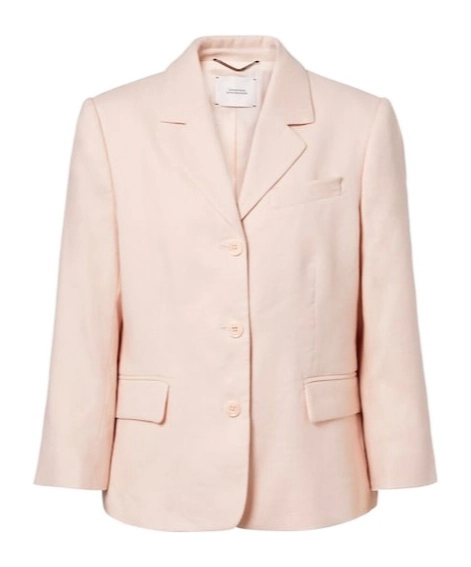 Dorothee Schumacher Casual Sophistication Linen And Cotton Blazer - Nude