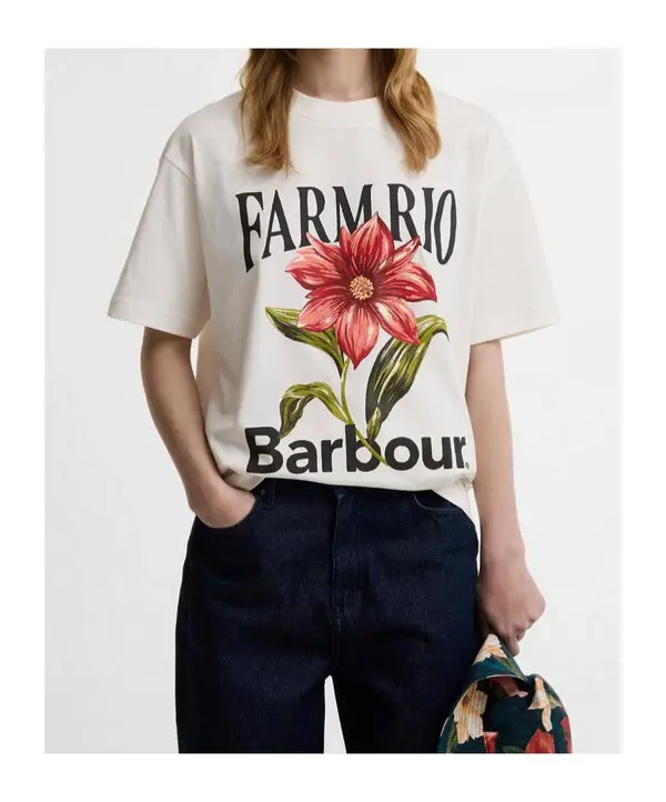 Barbour Farm Rio Wild Flower Oversized Graphic T-shirt