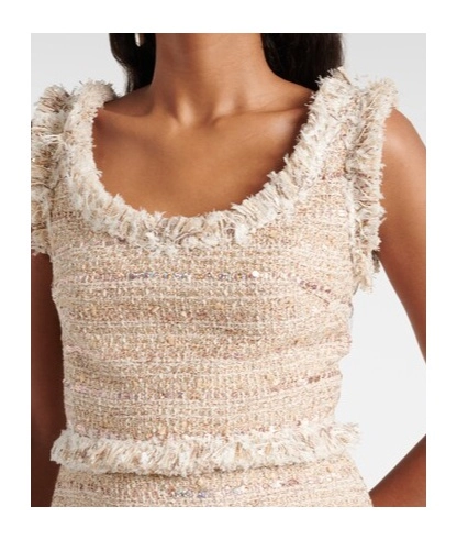 Giambattista Valli Fringed Bouclé Minidress