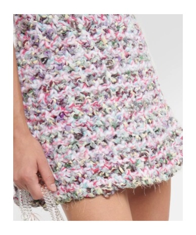 SUSAN FANG Beaded Crochet Minidress