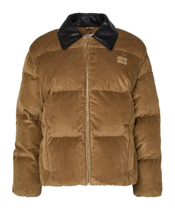 Miu Miu Lapel Long-sleeved Cotton Coat