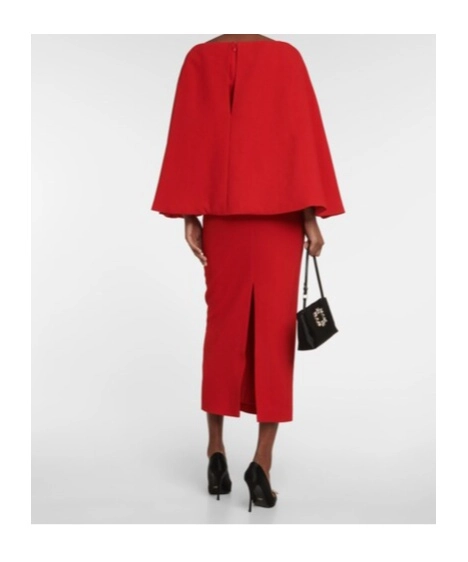 EMILIA WICKSTEAD Niesha Crêpe Midi Dress - Red