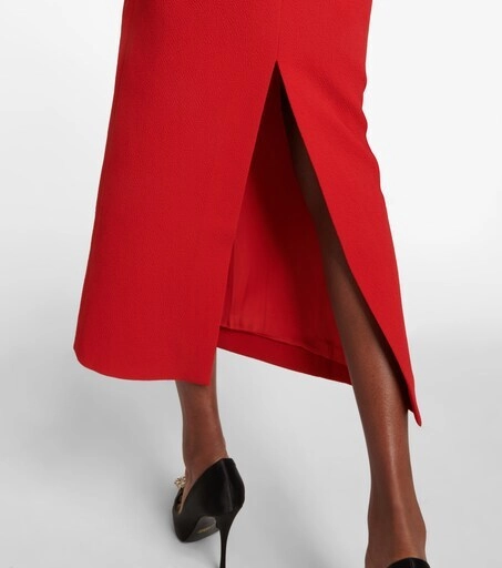 EMILIA WICKSTEAD Niesha Crêpe Midi Dress - Red