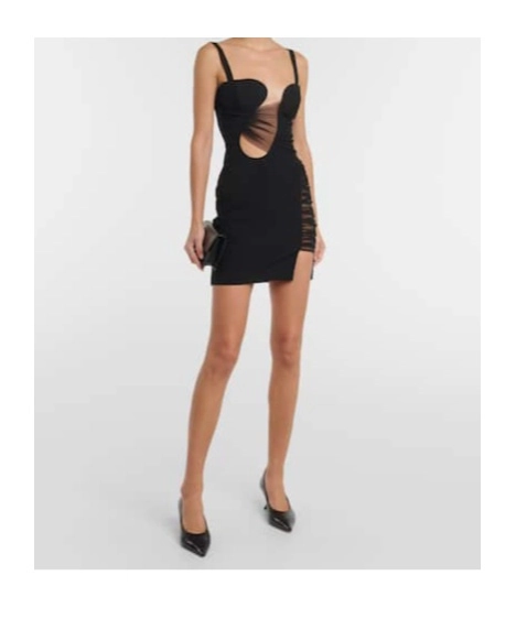 NENSI DOJAKA Cutout Jersey Minidress