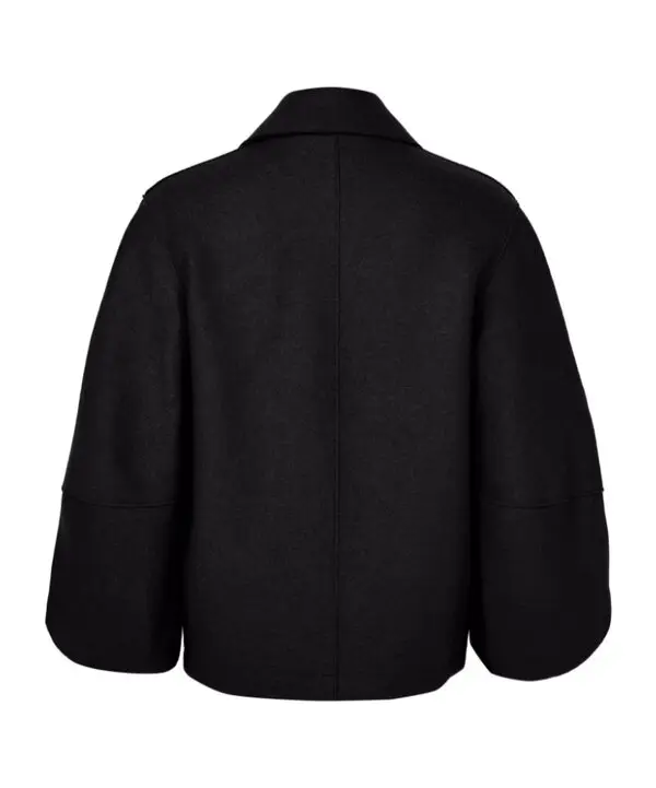 Harris Wharf London Puff-sleeved Jacket In Pressed Wool
