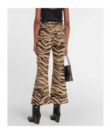 Stella McCartney Tiger-print Wool-blend Flared Pants