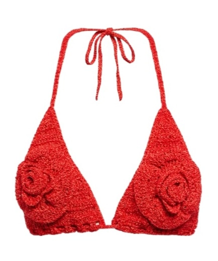 Magda Butrym Knit Bikini Top - Red