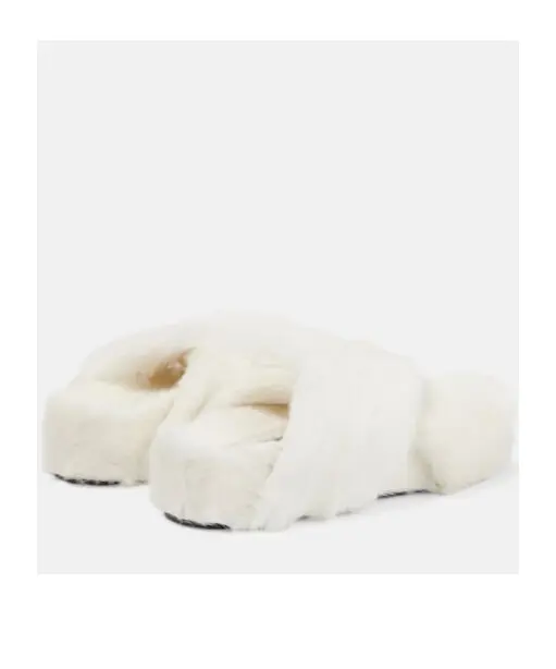 JIL SANDER Shearling Sandals
