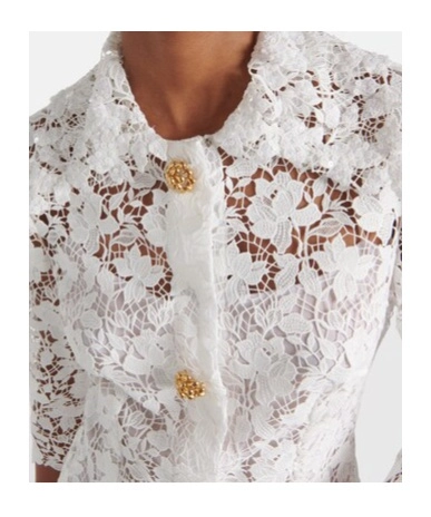 Oscar De La Renta Embellished Lace Midi Dress