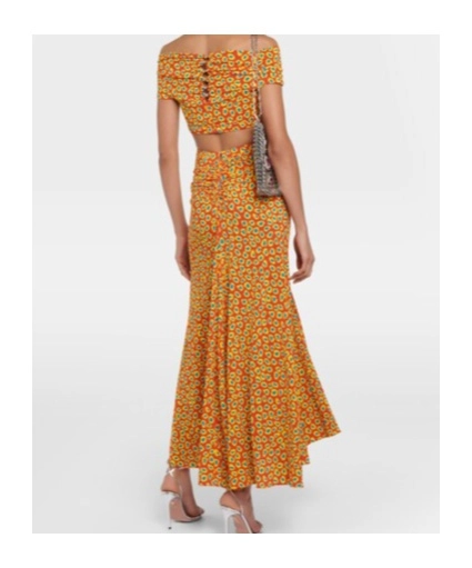 Rabanne Low-rise Printed Jersey Maxi Skirt