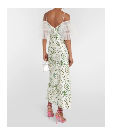 RODARTE Floral Silk Midi Dress