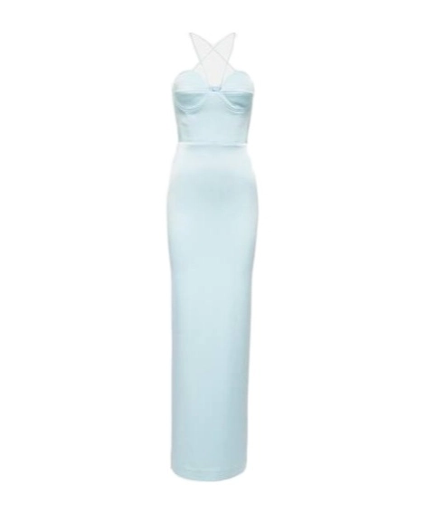 Alex Perry Conley Satin Crêpe Maxi Dress