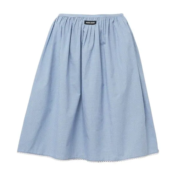 Miu Miu Logo Detail Midi Skirt