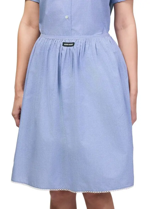 Miu Miu Logo Detail Midi Skirt