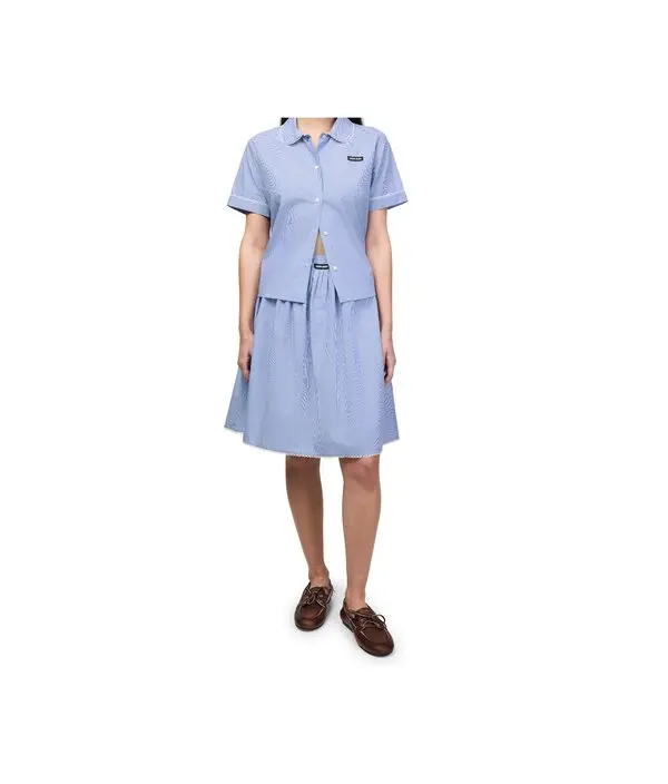 Miu Miu Logo Detail Midi Skirt