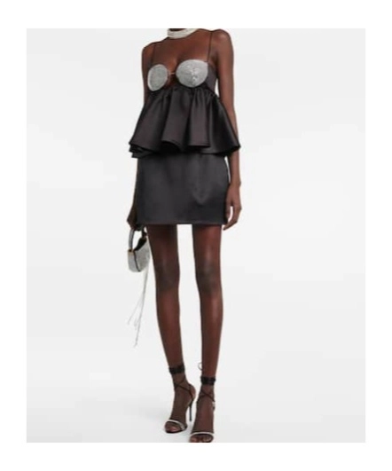 Magda Butrym Crystal-embellished Silk-blend Top