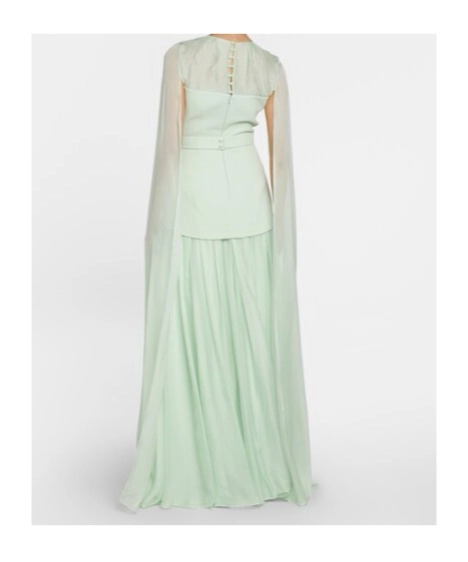 SAFIYAA LONDON Gloria Silk And Crepe Gown