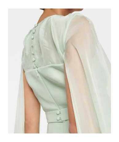 SAFIYAA LONDON Gloria Silk And Crepe Gown