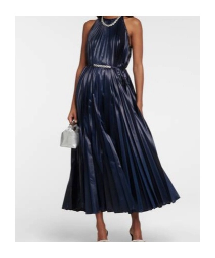 CHRISTOPHER KANE Embellished Halterneck Lamé Midi Dress