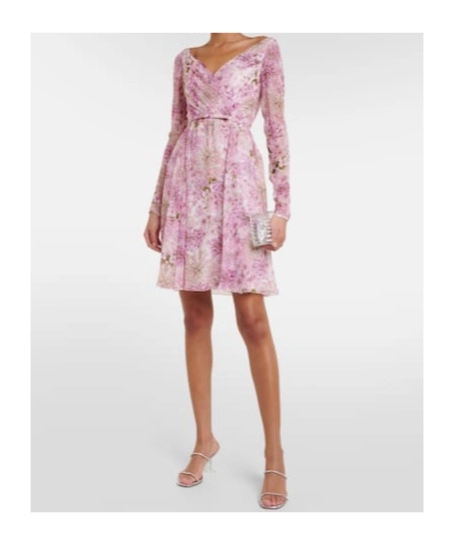 Giambattista Valli Printed Silk Georgette Minidress