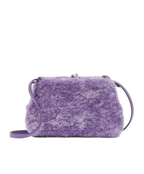 JIL SANDER Goji Micro Shearling Shoulder Bag