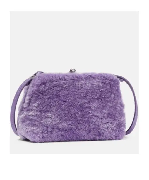 JIL SANDER Goji Micro Shearling Shoulder Bag