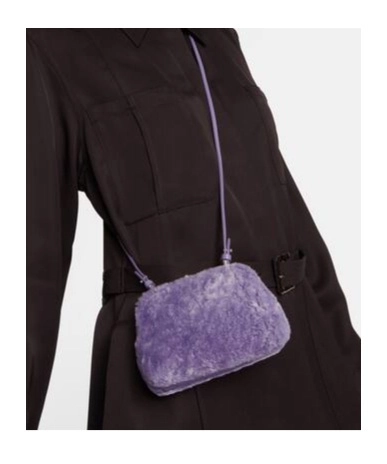 JIL SANDER Goji Micro Shearling Shoulder Bag