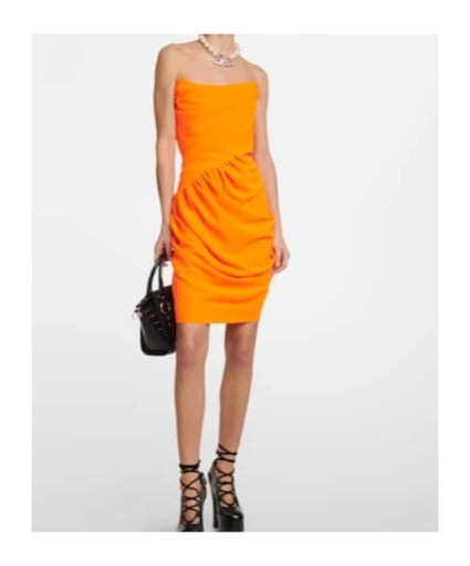 VIVIENNE WESTWOOD Draped Crepe Bustier Mini Dress