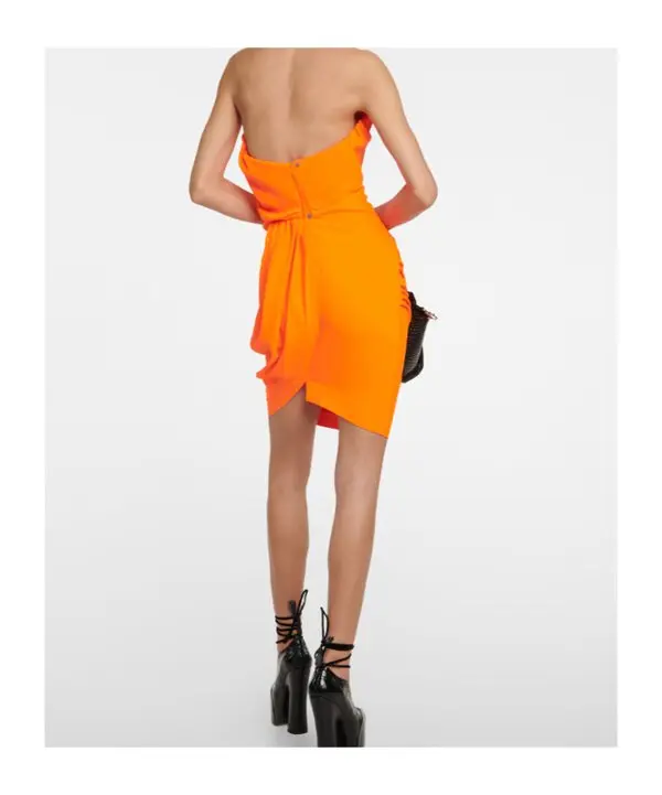 VIVIENNE WESTWOOD Draped Crepe Bustier Mini Dress