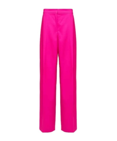 Oscar De La Renta Pleated High-rise Wool And Mohair Pants - Pink