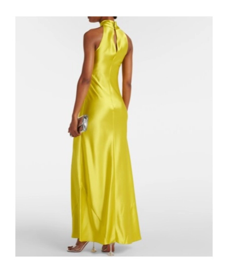Galvan Portico Halterneck Satin Gown