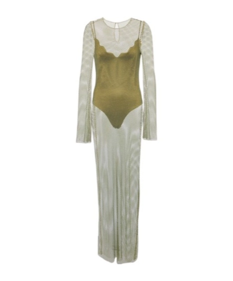 Galvan Gloria Crystal-embellished Maxi Dress