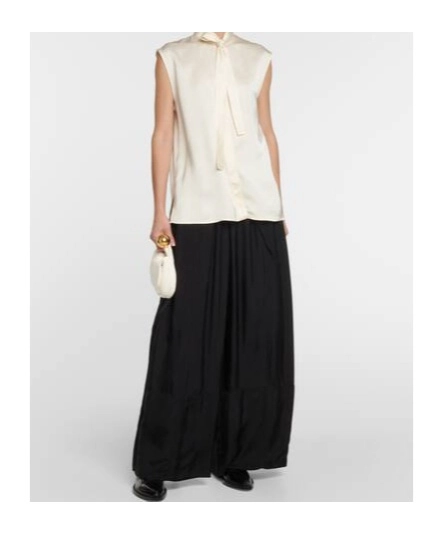 JIL SANDER Satin Sleeveless Blouse