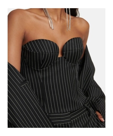 Magda Butrym Pinstripe Wool Bustier
