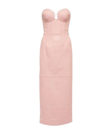 Magda Butrym Leather Bustier Midi Dress