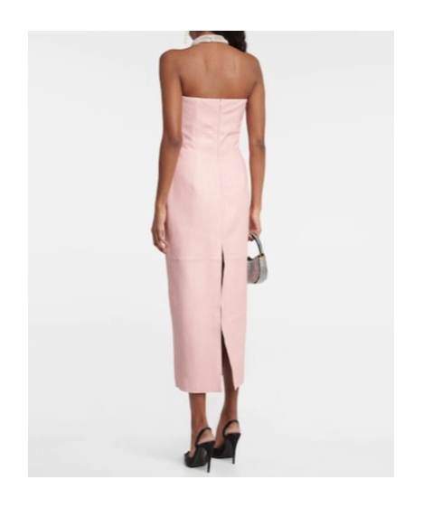 Magda Butrym Leather Bustier Midi Dress