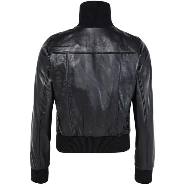 Chloé High-necked Long-sleeved Leather Jacket