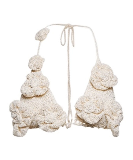 Magda Butrym Floral Crochet Bra Top