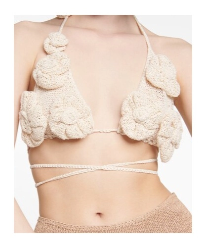 Magda Butrym Floral Crochet Bra Top