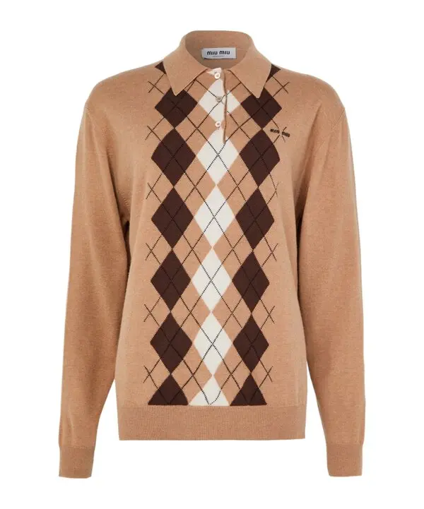 Miu Miu Lapel Long-sleeved Sweater