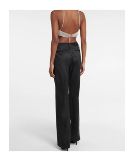 Magda Butrym Crystal Embellished Mesh Bandeau Top