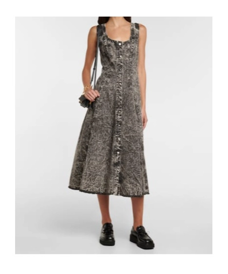 Marni Bleached Denim Midi Dress